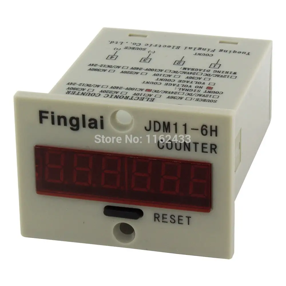 6 Digits Electronic Counter Counting Range LED Digital Display Counter ...