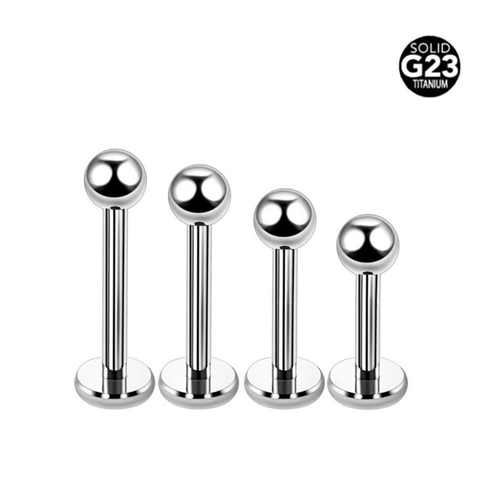 Juego de piercing labret para labio de acero inoxidable, 2 piezas, 18g ...