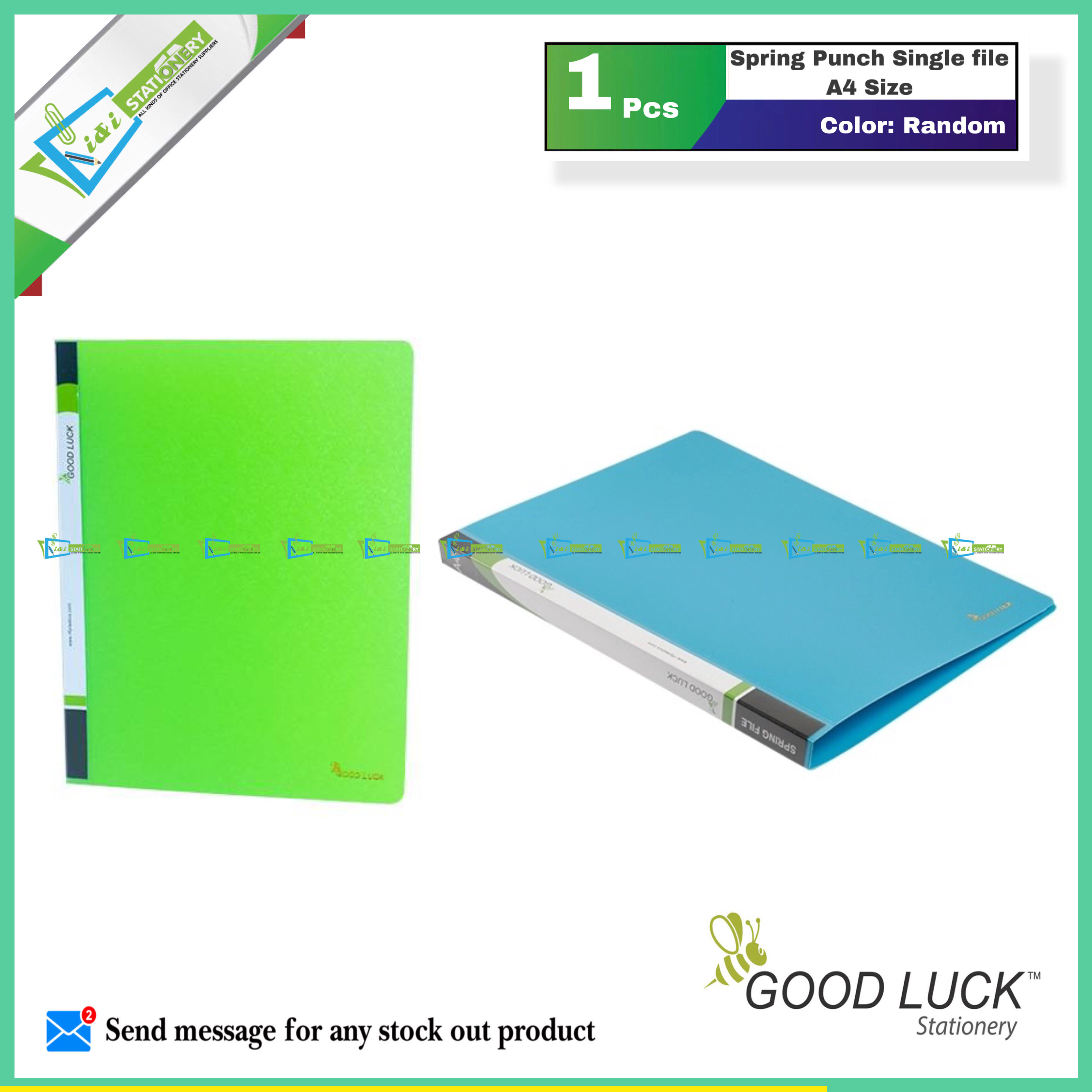 Good Luck Spring Punch Single File A4 Size Random Color 1 Pcs