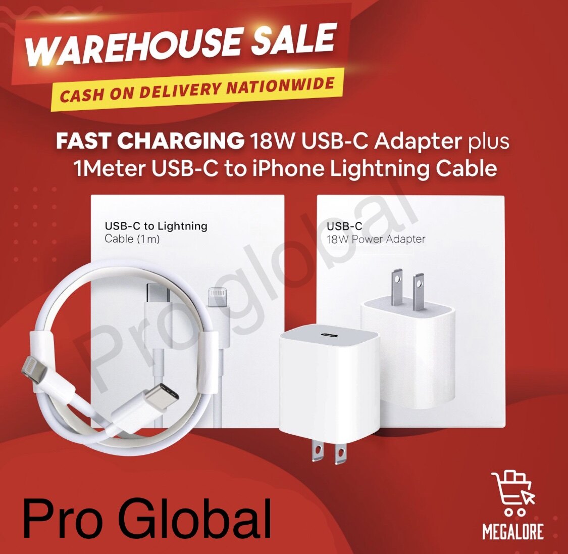 iPhone 18W Fast Charging USB C Adapter with iPhone Lightning Cable to ...
