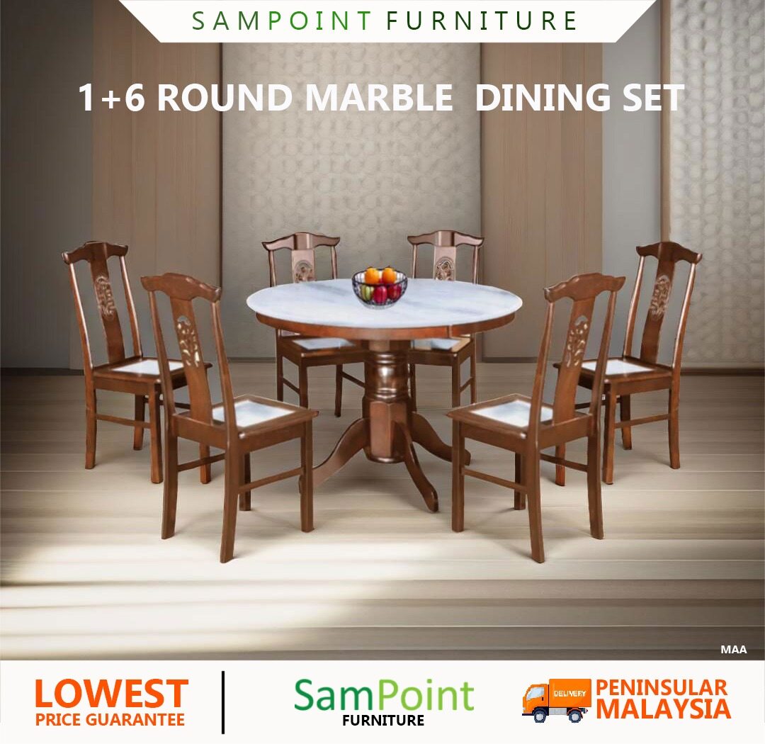 Buy Round Marble Dining Table online | Lazada.com.my