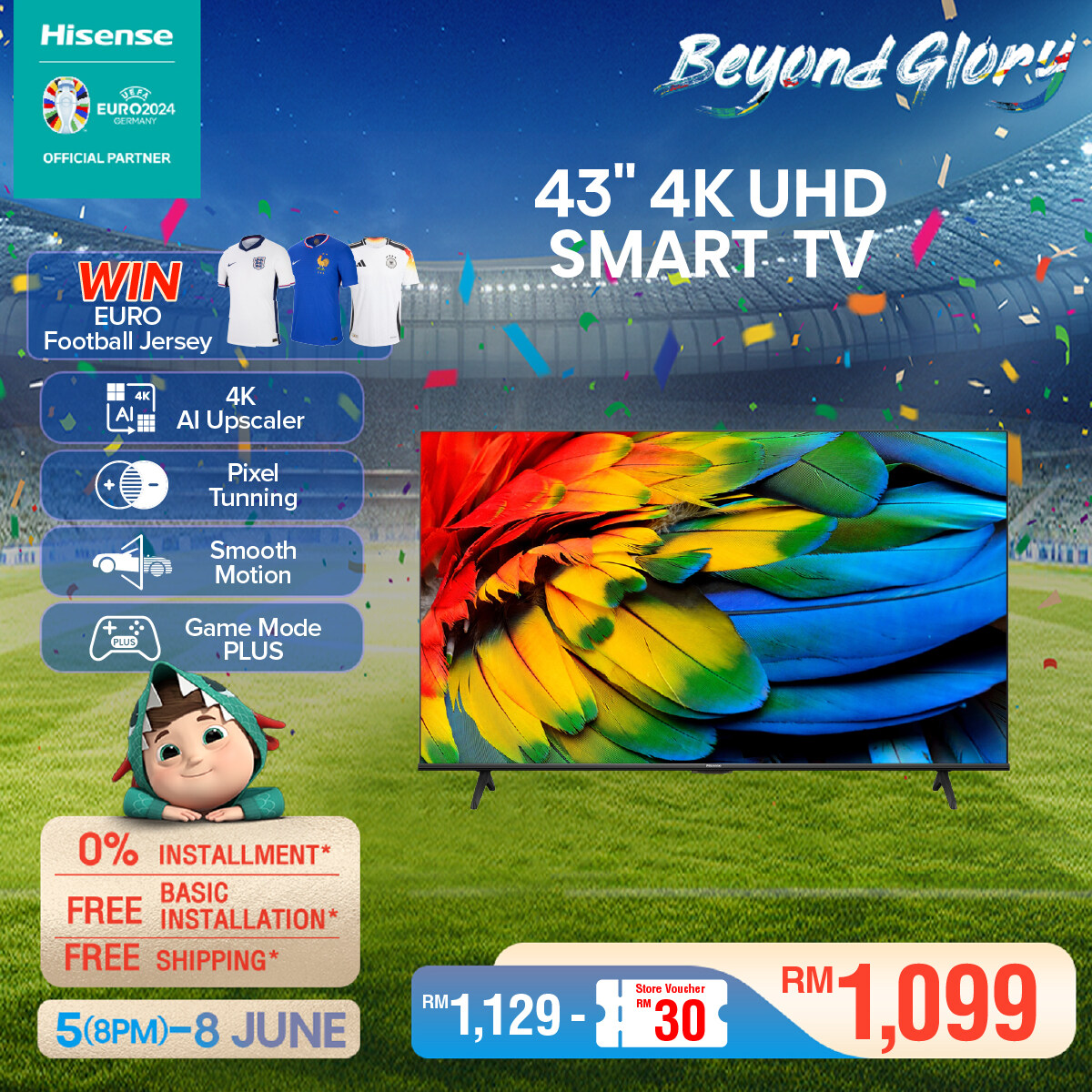 Shop Hisense Tv 55 Inchi Remote online - Jun 2024 | Lazada.com.my