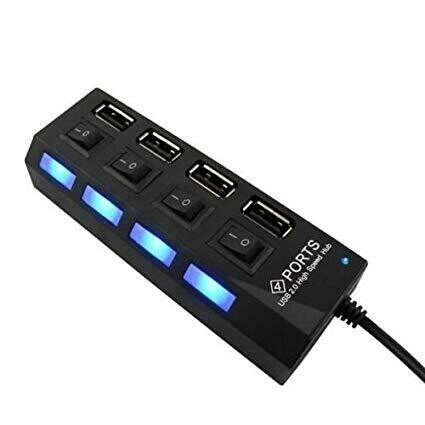 4 Ports Usb 2.0 Hub Led Usb Hub With Switch