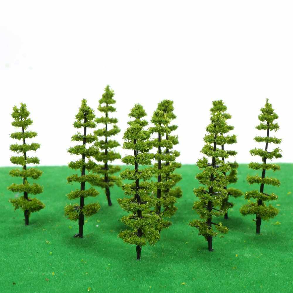 20pcs Mini Plastic Green Trees Scale Architectural Models Train ...