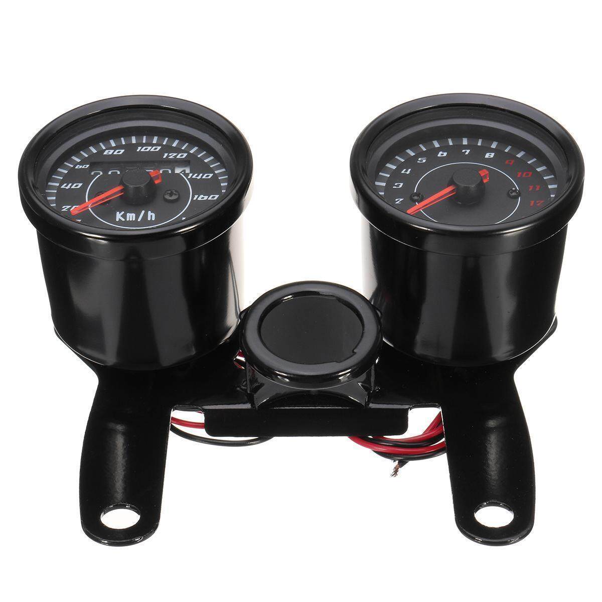 Led Motorcycle Tachometer Tacho Gauge Odometer Speedometer Cafe Racer ...