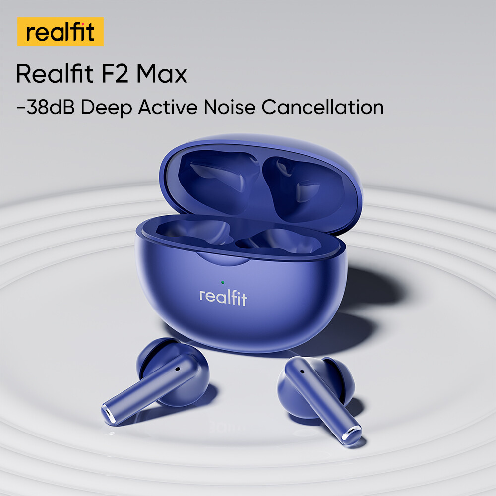 Realfit F2 Max Bluetooth Earphone ANC Active Noise Reduction Wireless ...