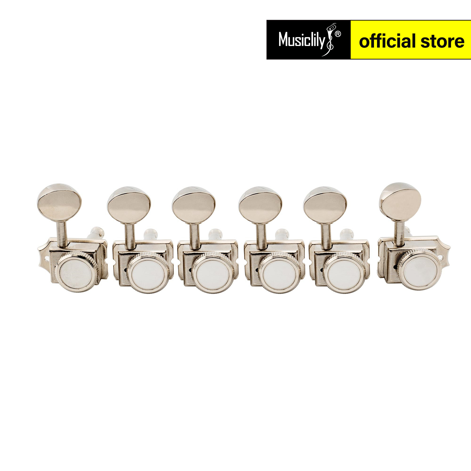 Qwik Tune Guitar Tuners Vintage Split Shaft - Nickel Machine Heads For ...