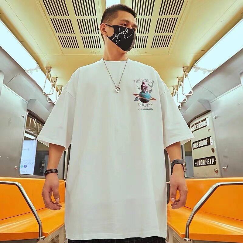 (S-8XL) ยุโรปและอเมริกา Tide ยี่ห้อ Nasa นักบินอวกาศเสื้อกันหนาวผู้ชายรอบคอฤดูร้อนนักบินอวกาศ ...