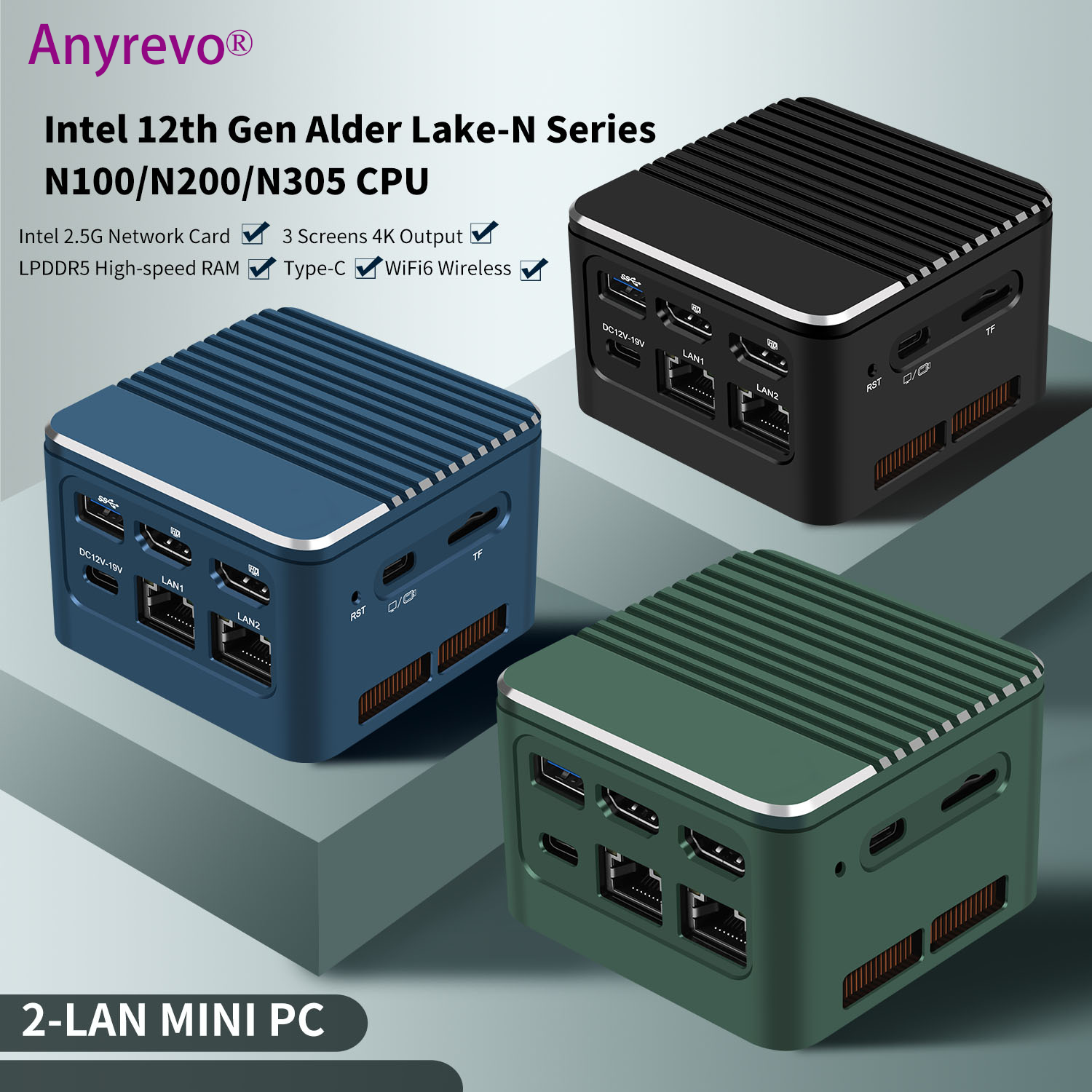 Super Mini Soft Router M1 12th Gen Alder Lake i3 N305 N100 2x Intel 2 ...