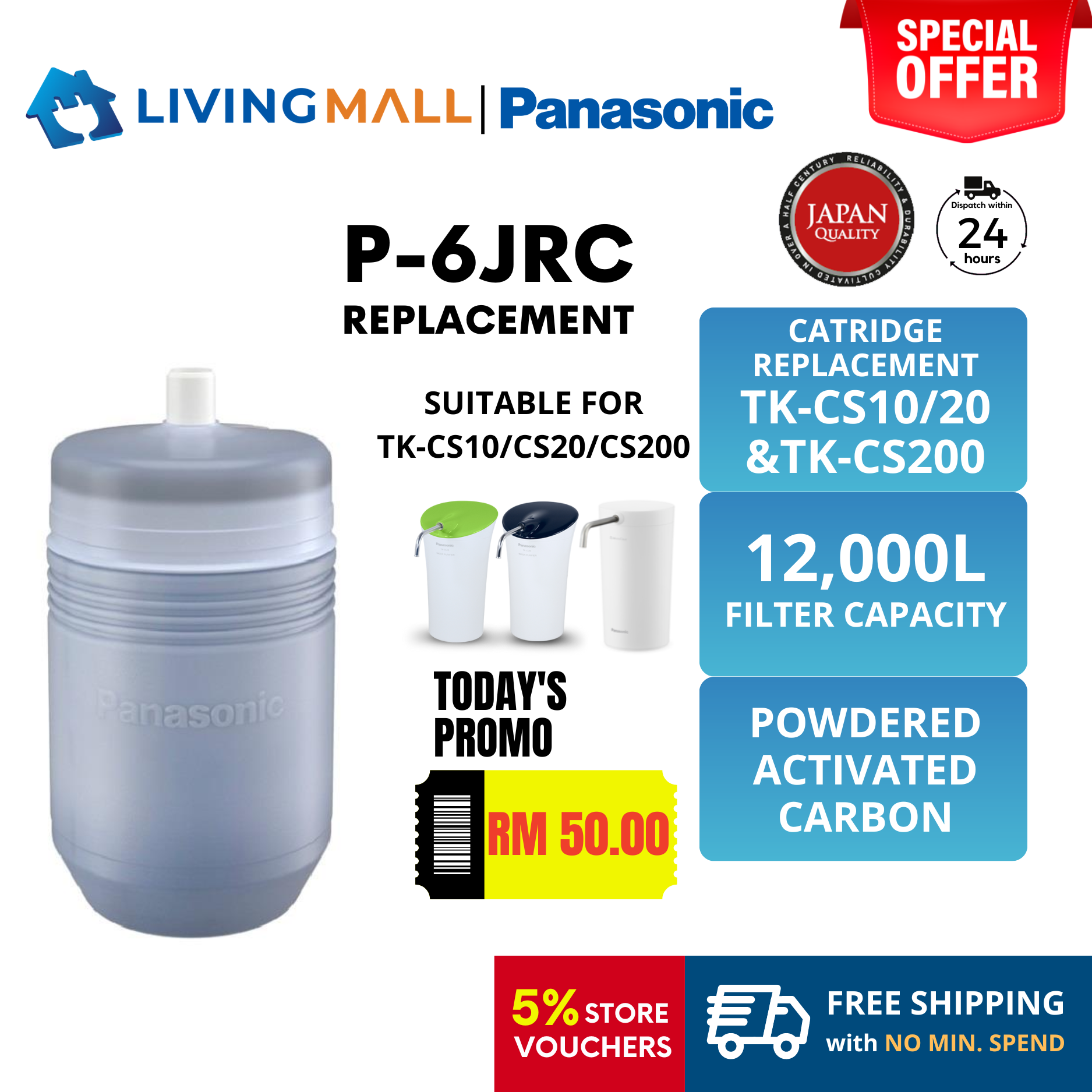 Shop Latest Panasonic Alkaline Water Filter online | Lazada.com.my