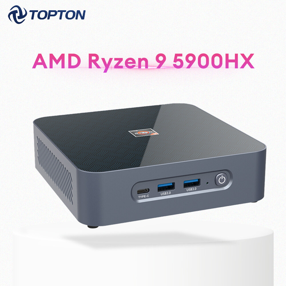Topton Mini PC S500plus Gaming 2 * DDR4 AMD Zen3 Ryzen 9 5900HX 7 5800H 3200MHz NVMe SSD 2.5G ...