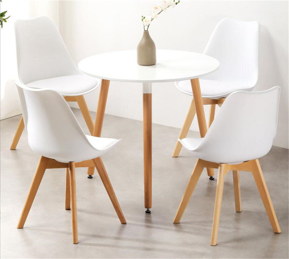 Mesa de comedor nórdica de rectángulo pata ancho comedor para cocina ...