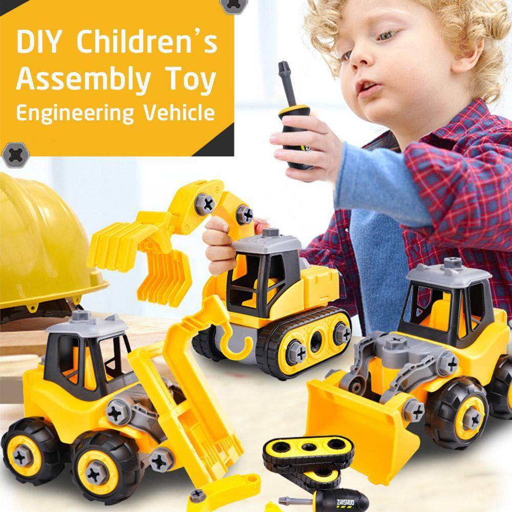 DIY Excavator Crane Engineering Construction Vehicles car Enlighten ...