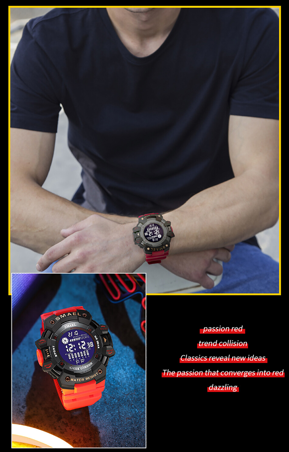 Smael Top Genome Army Original weibliche Hand Chrono Tpu zufällige ...