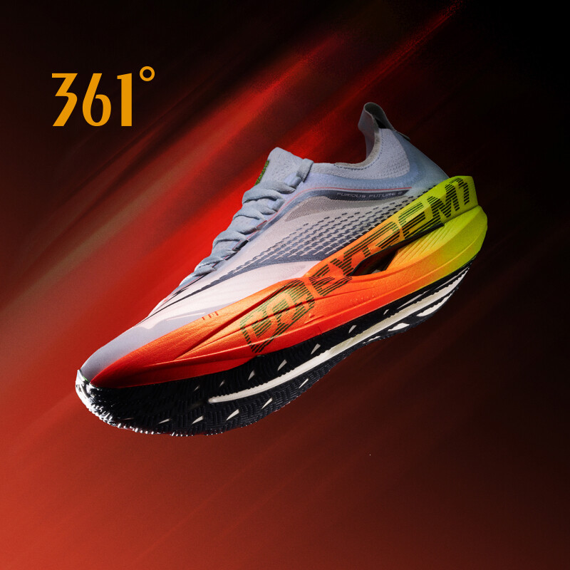 361 Degrees Furious Future 2.0 รองเท้าแข่งวิ่งมาราธอนแผ่นรองคาร์บอนมืออาชีพ672512201