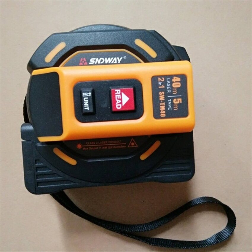 SNDWAY SW-TM40 40 Meters Laser Distance Meter Tape Rangefinder Self-Lo ...