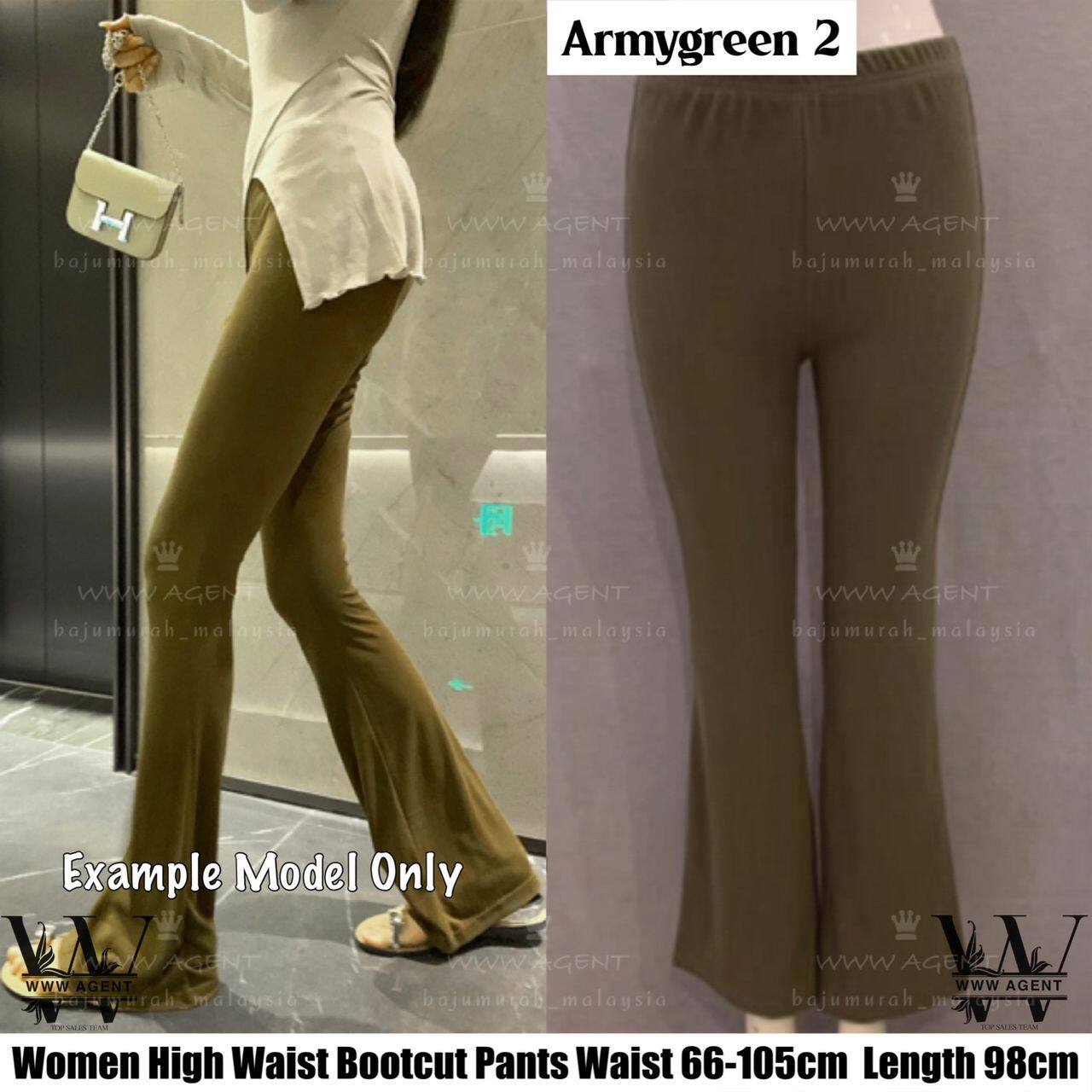 Women High Waist Bootcut Pants Flare Wide Leg Trousers Bell Bottom ...
