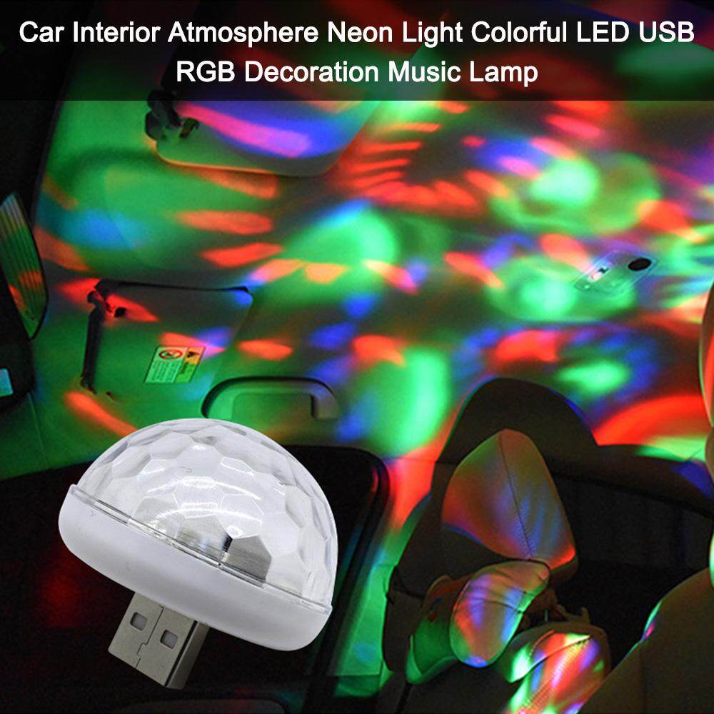 Promo Mobil Suasana Interior Lampu Neon LED Berwarna-warni Usb RGB ...