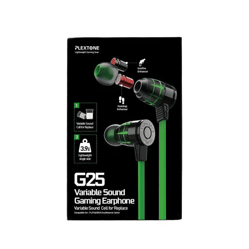 Gaming Earphone Plextone G25 Gaming Earphones 3.5Mm With Mic In Ear ...