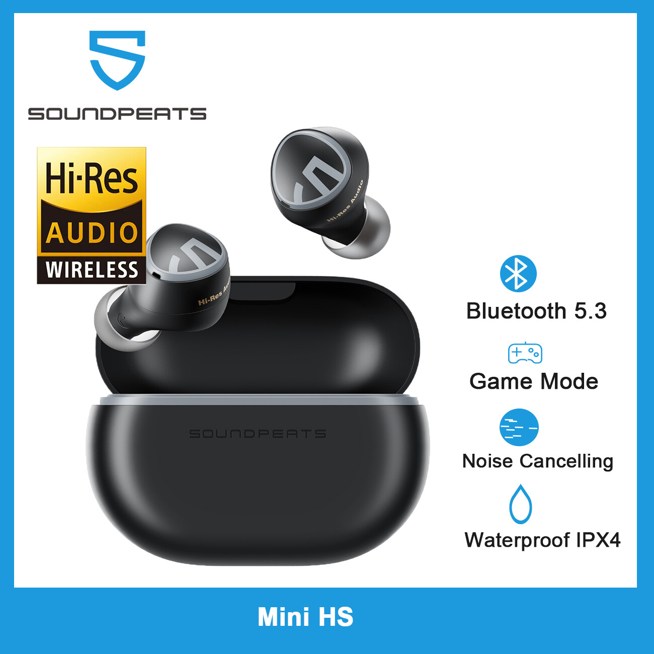 Soundpeats Mini HS Wireless Bluetooth V5.3 Hi-Res LDAC AI Call ...