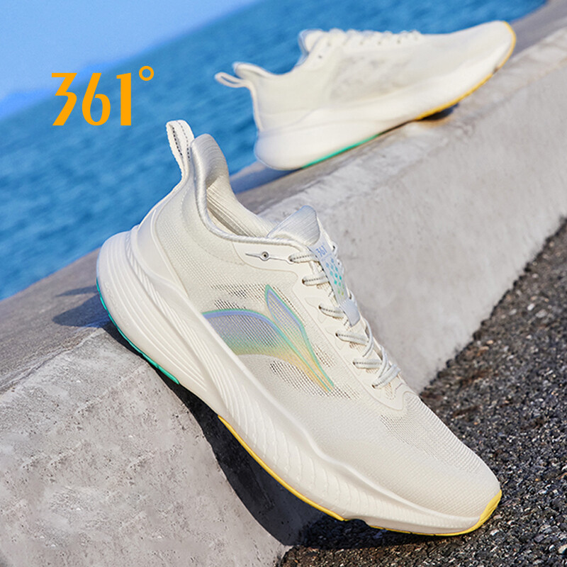 361 Degrees 1/2RUN รองเท้าวิ่งบุฟองน้ำผู้ชายน้ำหนักเบา361องศา1/2RUN