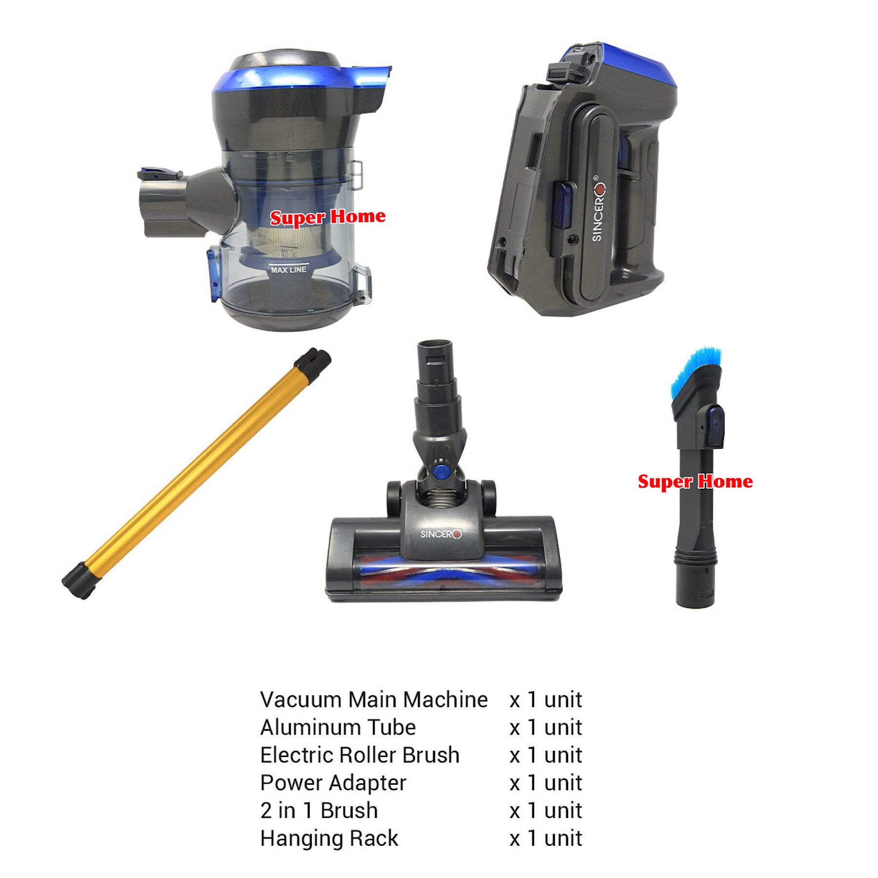 Sincero Vacuum X5 PRO Handheld Portable Powerfu Rechargeable Wireless ...