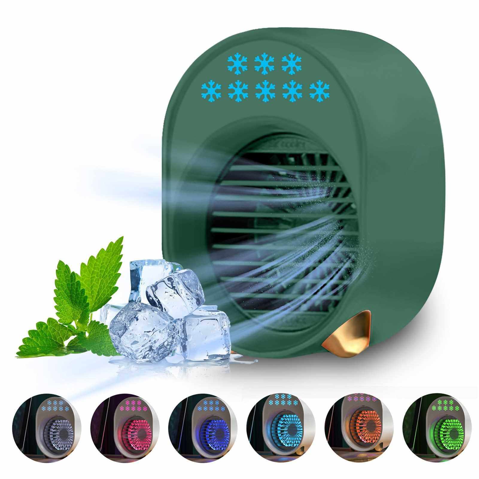 Portable Air Conditioner Rechargeable Air Cooler Fan 3600mah Battery ...