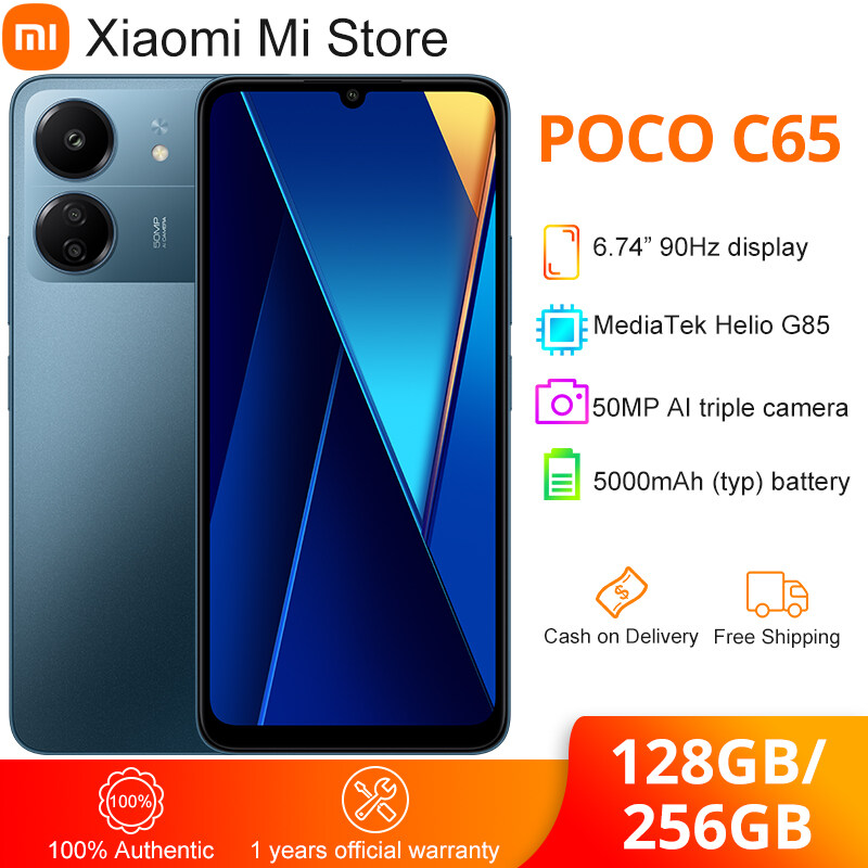 Global Version POCO C65 6GB 128GB/8GB 256GB MediaTek Helio G85 6.74" 90Hz Display 50MP Triple ...