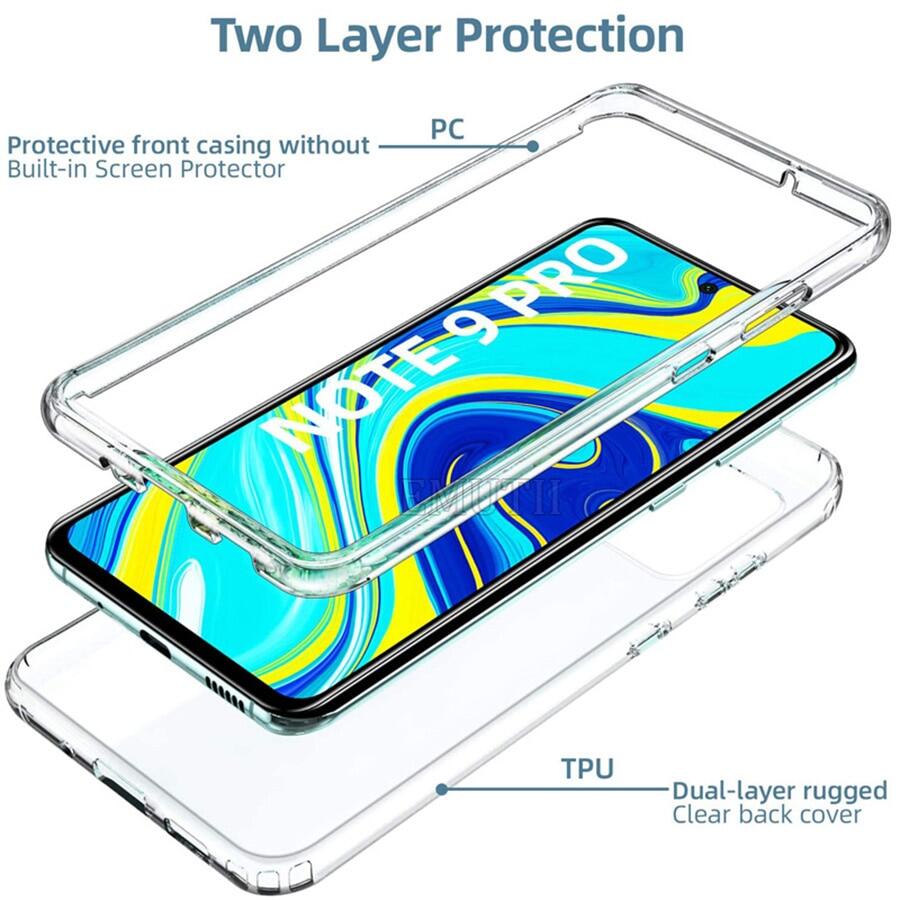 360 Full Cover For Xiaomi Redmi Note 9 Pro 8 7 9s 8T Case TPU Pet ...