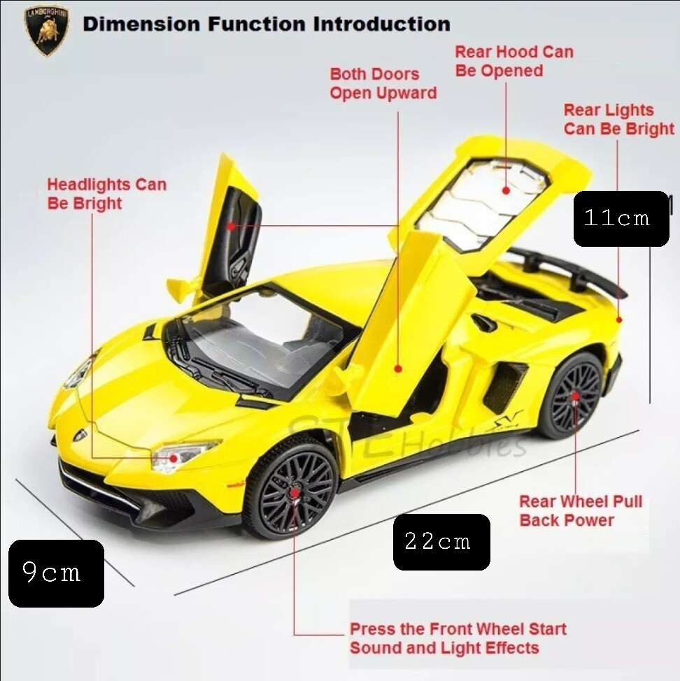 Lamborghini Che Zhi Diecast Mini Auto Alloy Car Models Kids Toys For ...