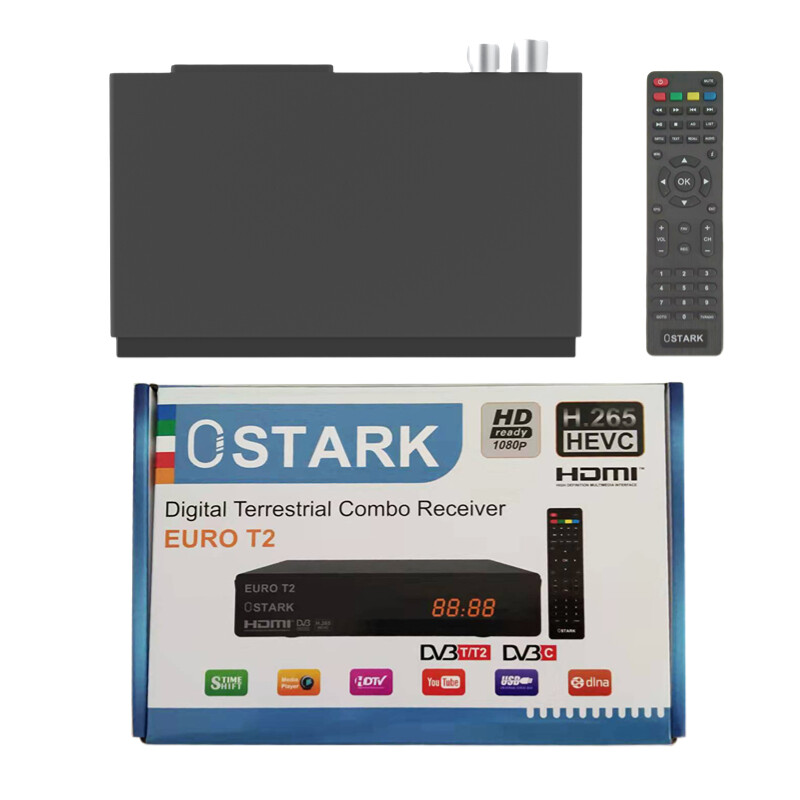 Ostark Euro T2, Receptor de terrestre, DVB-C, DVB-T, DVB-T2, HVEC, H.265, LCN, DTT, TDT, TDT2 ...