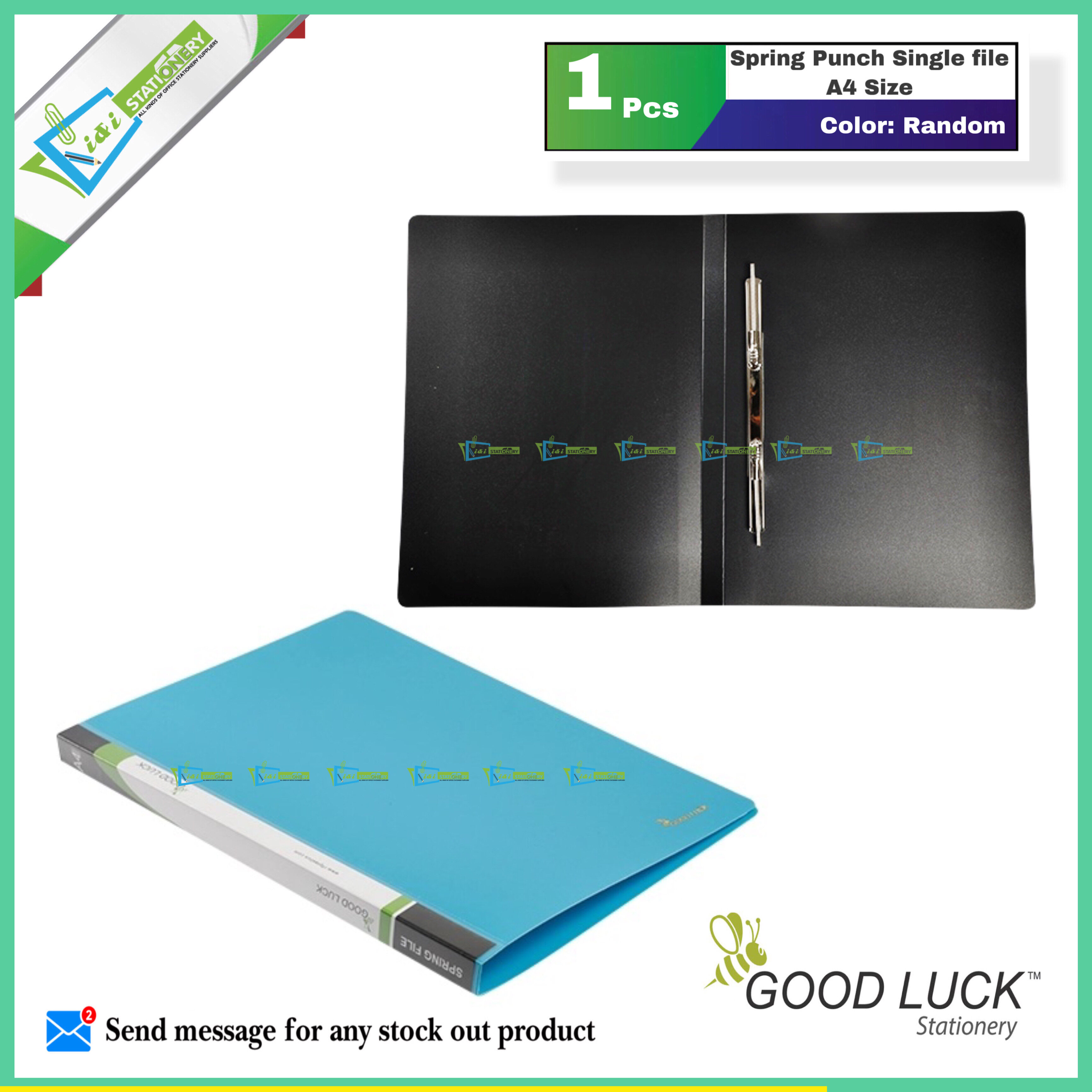 Good Luck Spring Punch Single File A4 Size Random Color 1 Pcs