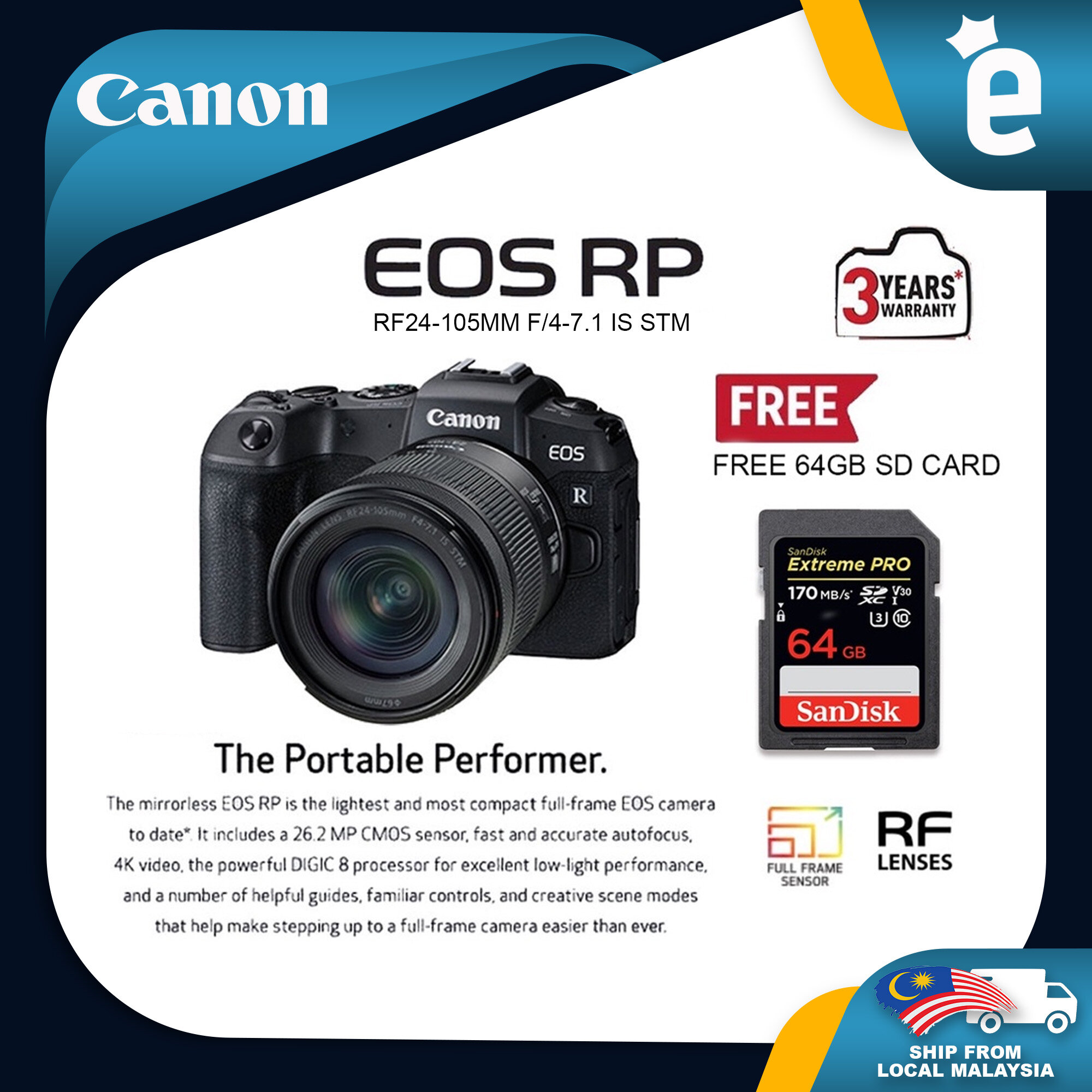 Canon EOS RP Price in Malaysia & Specs - RM3770 | TechNave