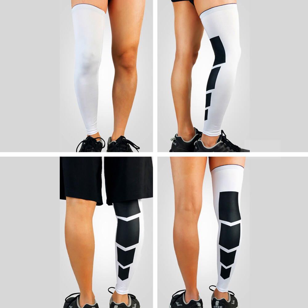 Rodillera deportiva de longitud completa para hombre y mujer, mangas de ...