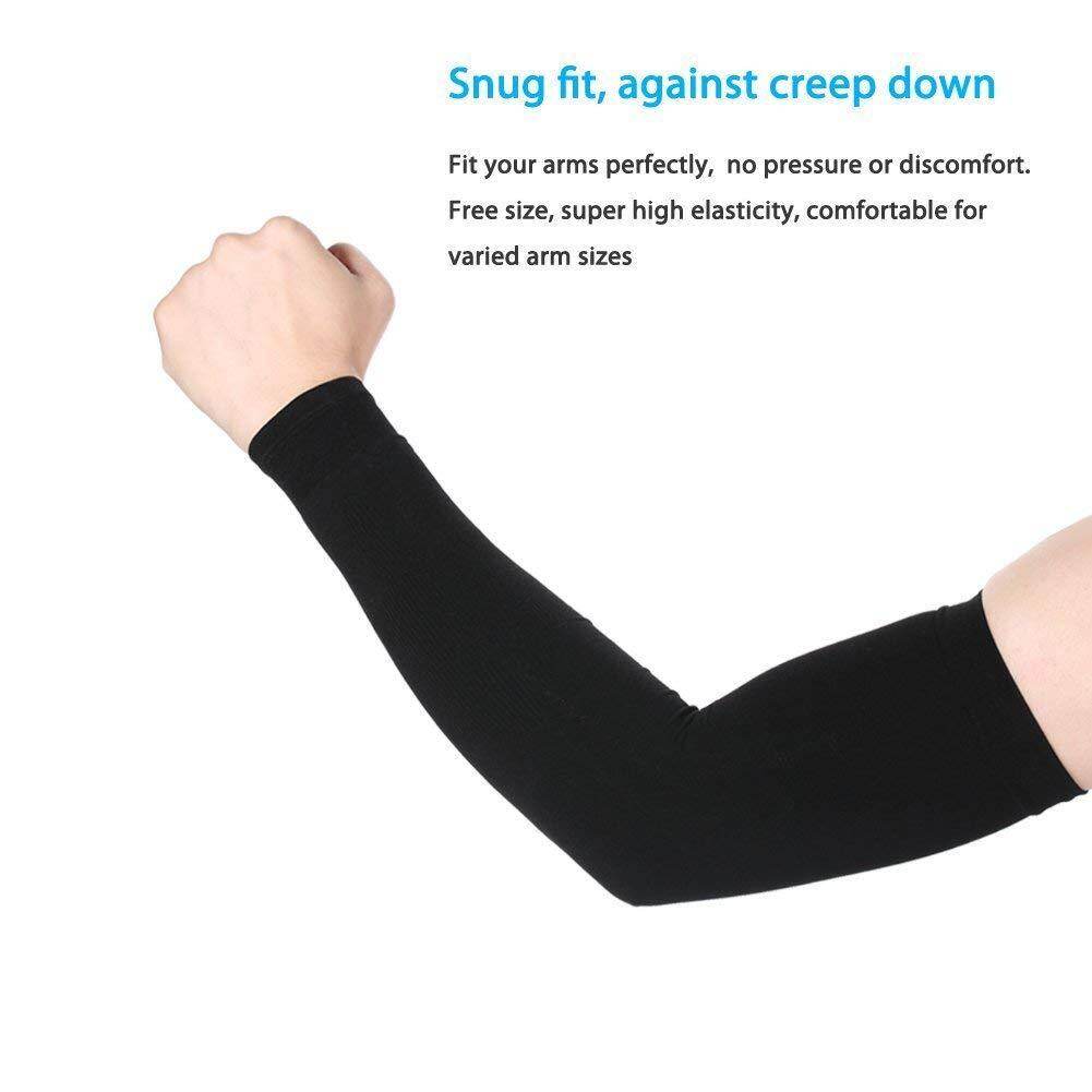 Outdoor Cool Arm Hand Sleeve Sun Protection Hand Fingerless For Slim ...