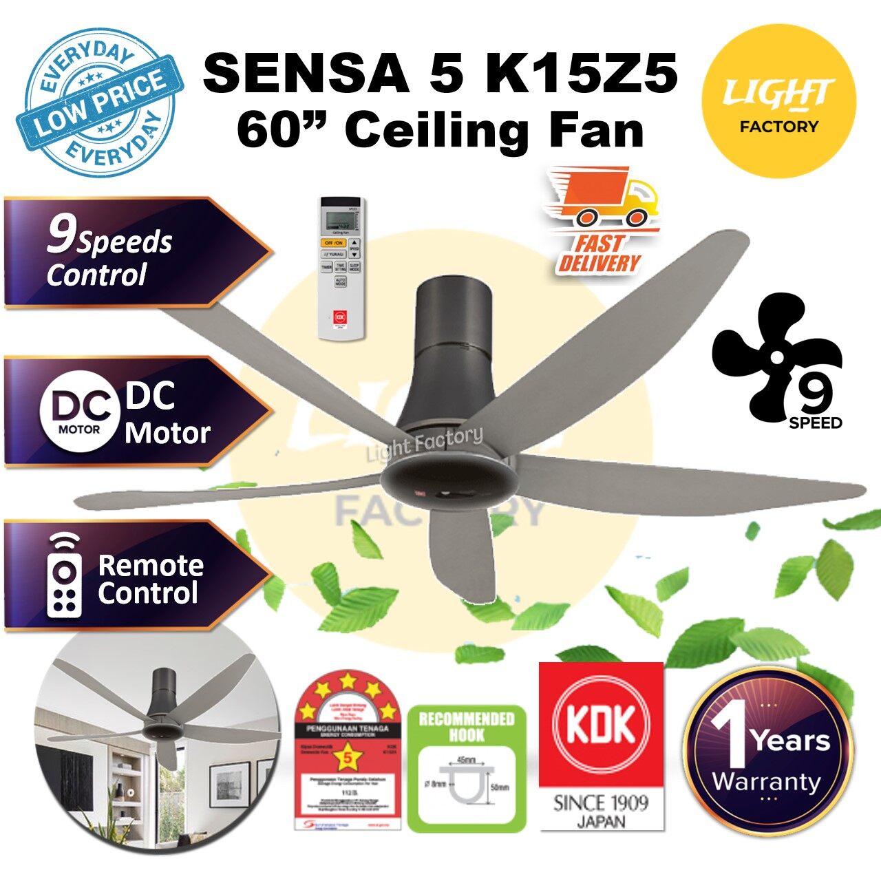 Kdk Led Ceiling Fan Malaysia | Shelly Lighting