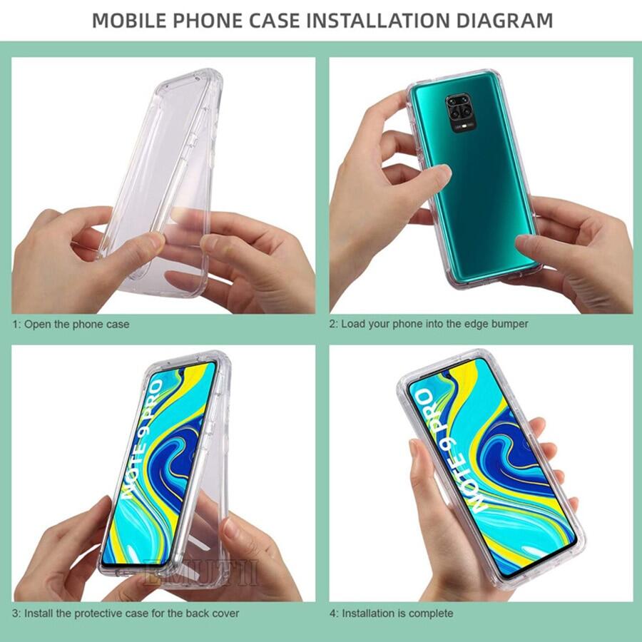 360 Full Cover For Xiaomi Redmi Note 9 Pro 8 7 9s 8T Case TPU Pet ...