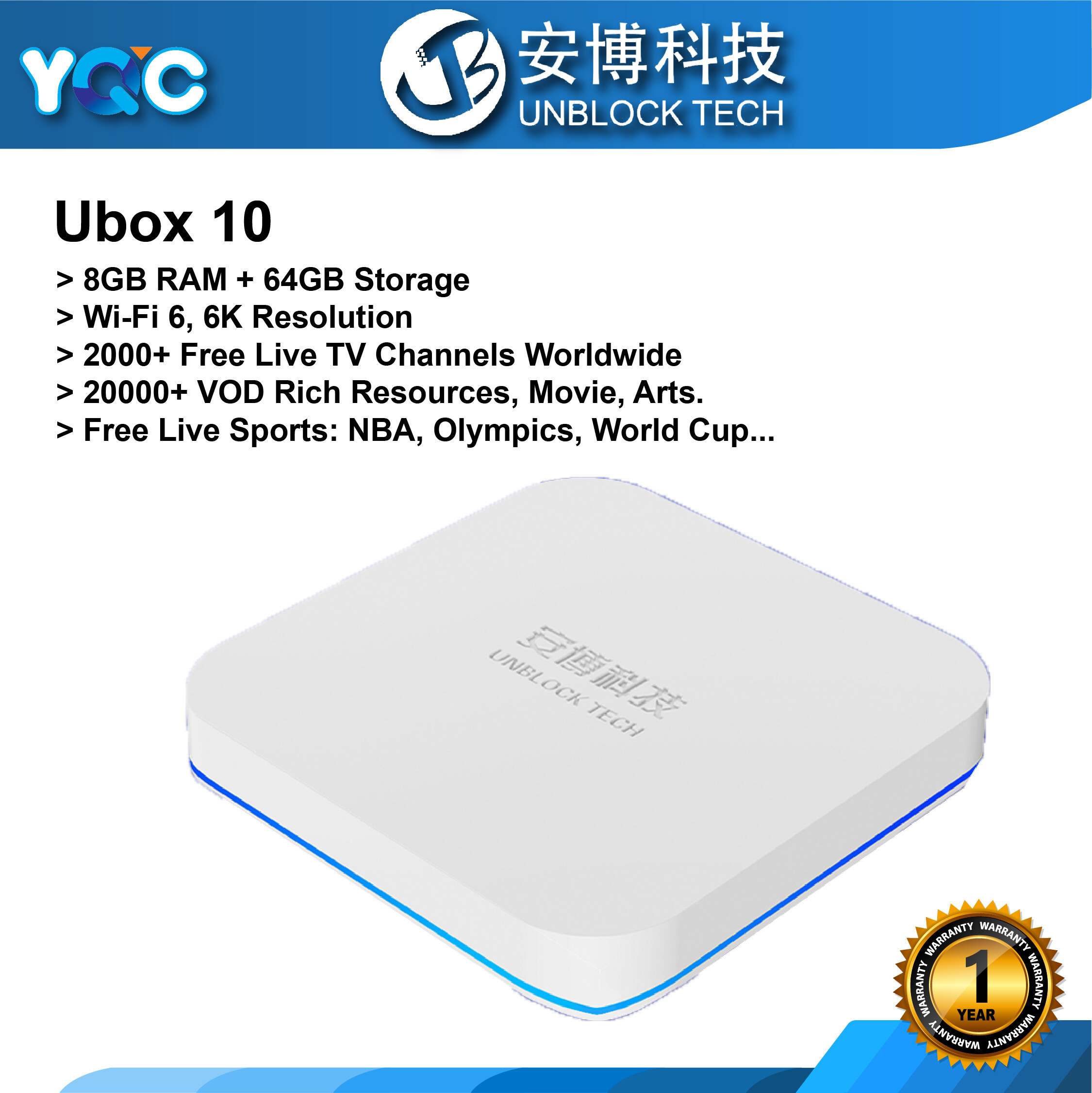 UBOX 10 4+64G H618 HARDWARE UPGRADE WIFI 6UBOX 9 Unblock Tech UBOX 8 4GB+64GB, 4K HDR,2.4G/5G ...