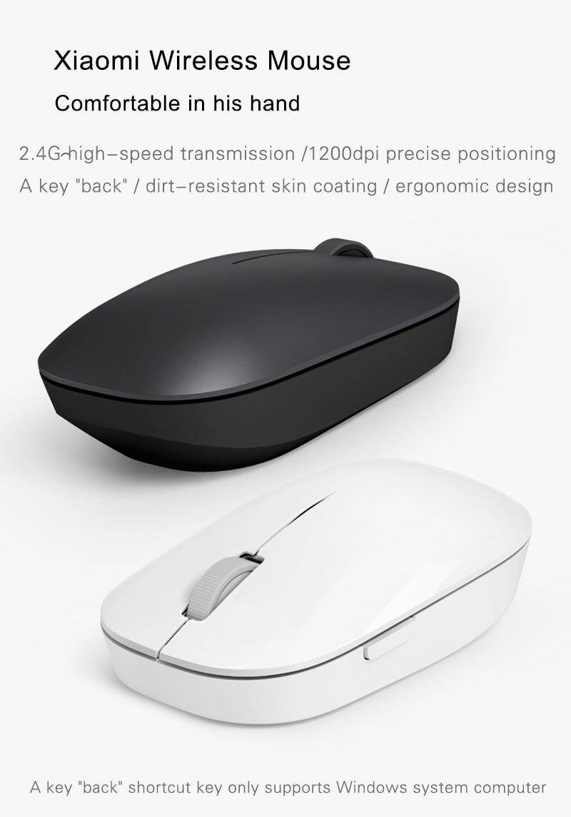 Buy Original Xiaomi Mi Wireless Mouse Portable Mice RF 2.4GHz - Black ...