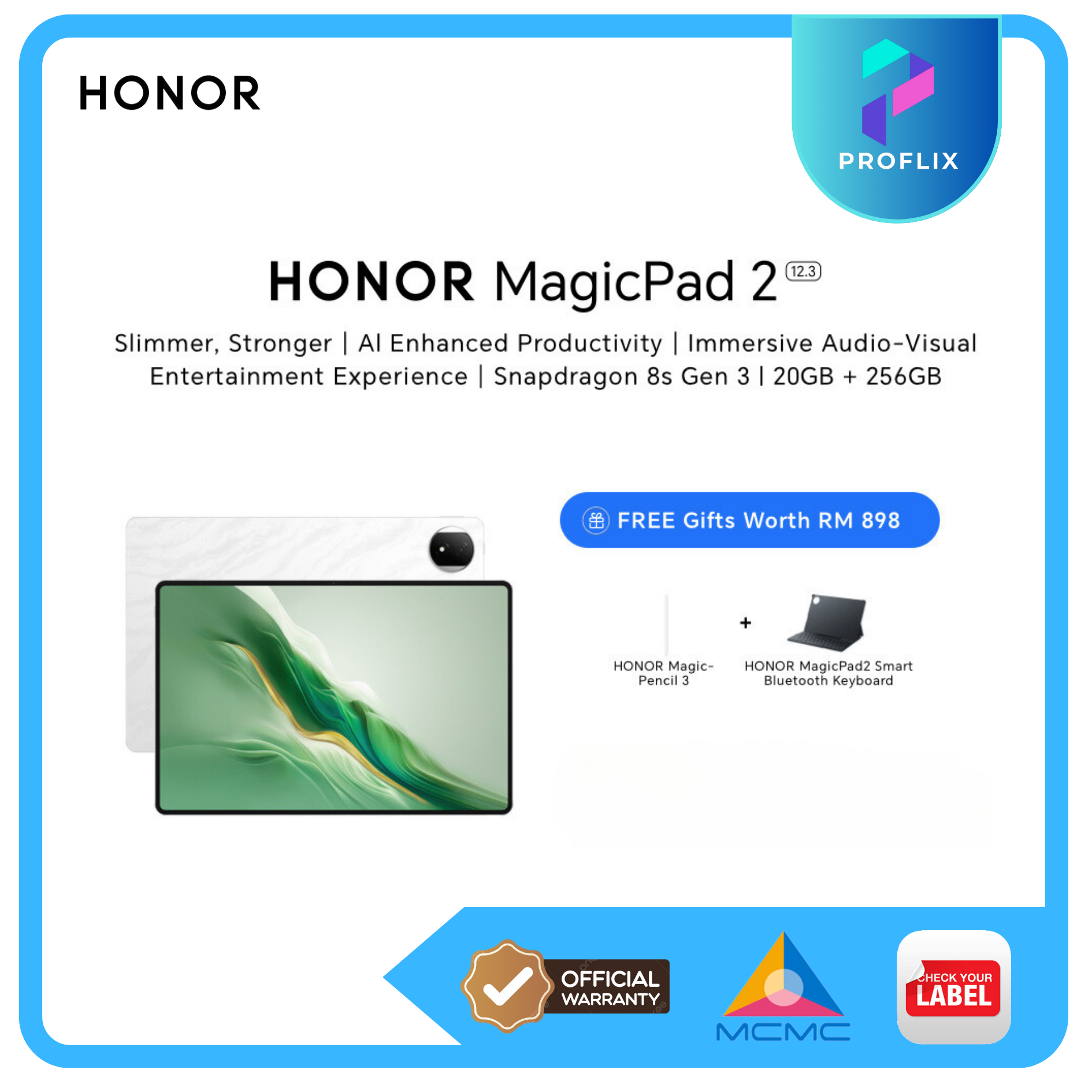 Honor MagicPad 2 12.3 Price in Malaysia & Specs - RM2799 | TechNave