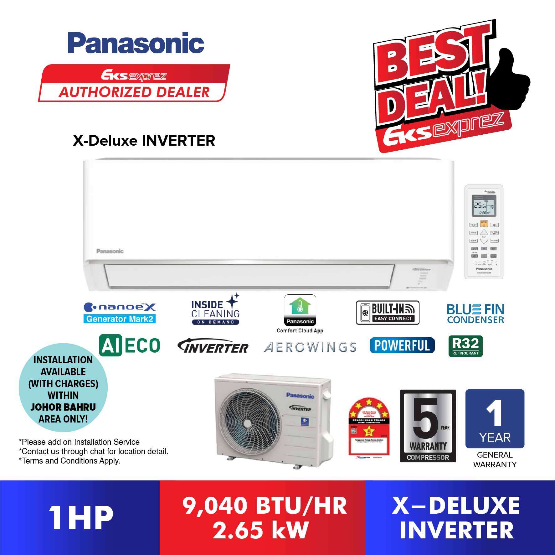 Shop Latest Panasonic Air Conditioner 1hp Inverter online | Lazada.com.my