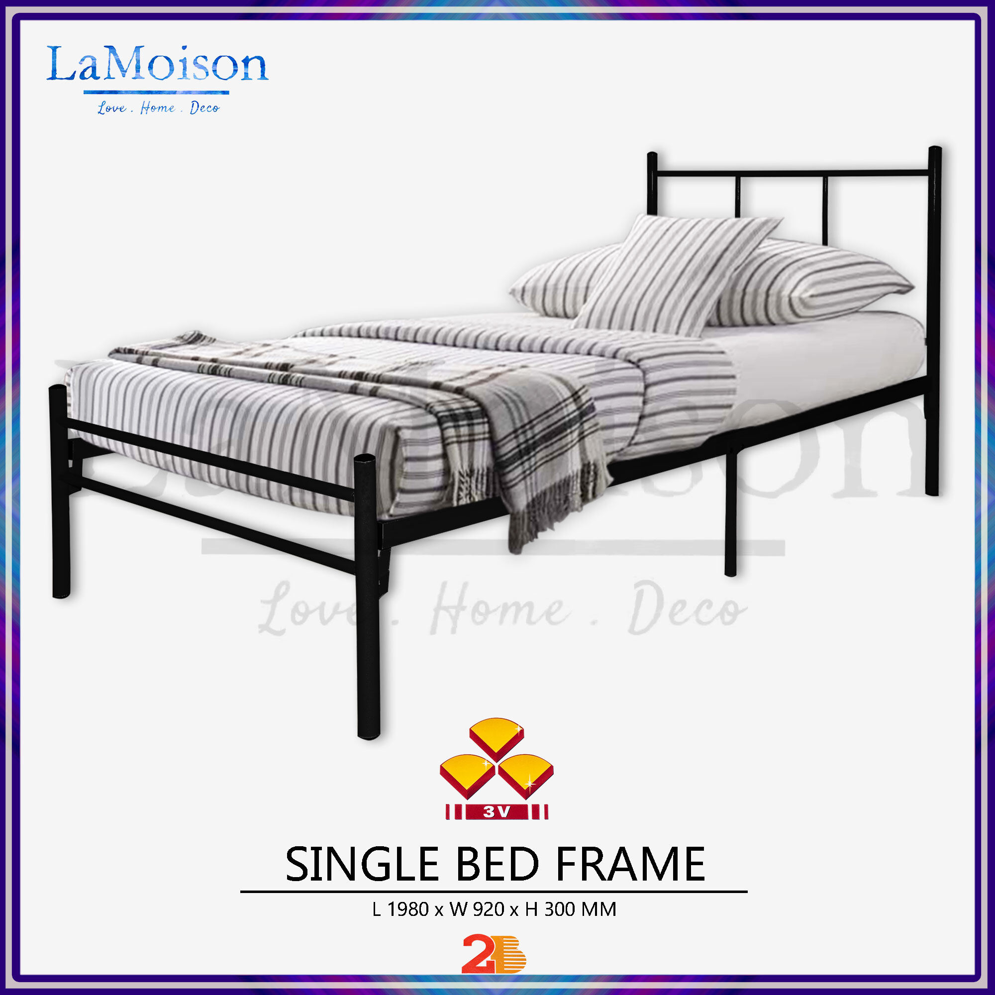 Buy Katil Besi Single Putih online | Lazada.com.my