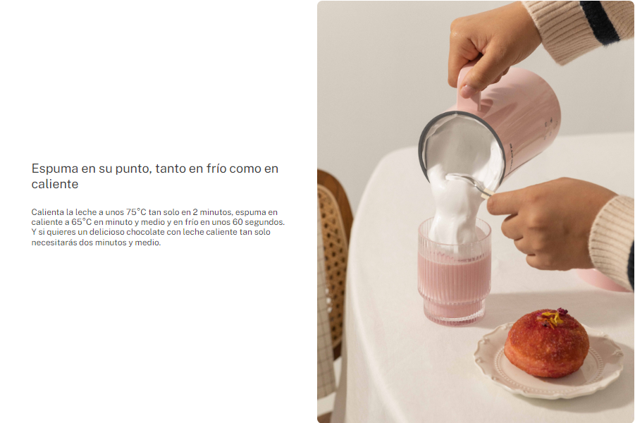 CREATE - Espumador calentador de leche - 4 funciones, 580ml - MILK FROTHER STUDIO | Miravia
