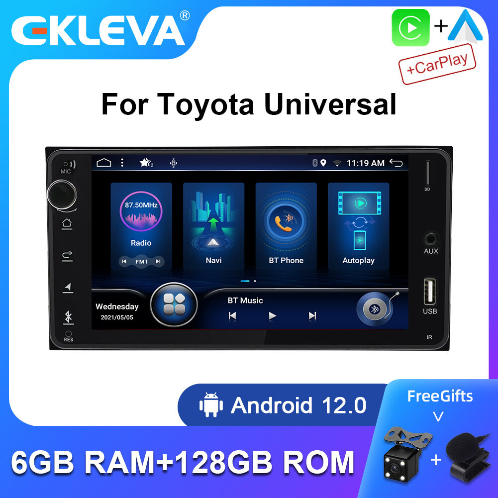 EKLEVA Android 14 CarPlay Car Radio For Toyota Corolla Camry Vios Crown ...