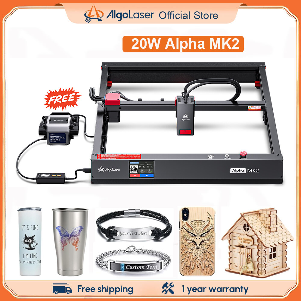 AlgoLaser 20W Alpha MK2 Laser Engraver CNC Laser Cutter DIY Laser ...