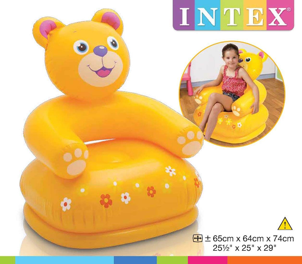 Teddy Shape Inflatable Chair for Kids PVC Teddy Sofa for Toddlers ...