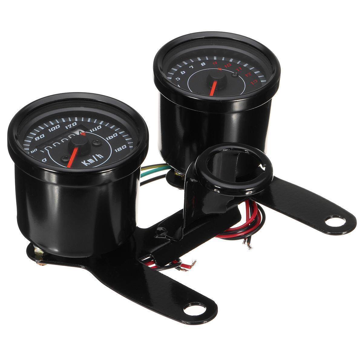 Led Motorcycle Tachometer Tacho Gauge Odometer Speedometer Cafe Racer ...