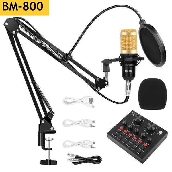BM800 Professional Microphone Combo with V8 Live Sound Card