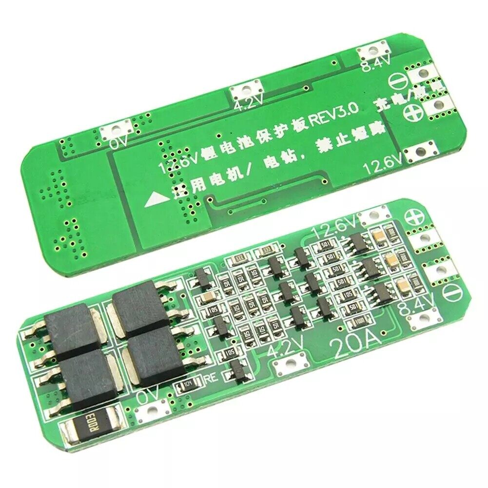 3S 20A 18650 Li-ion Lithium Battery Charger BMS Protection Board For ...