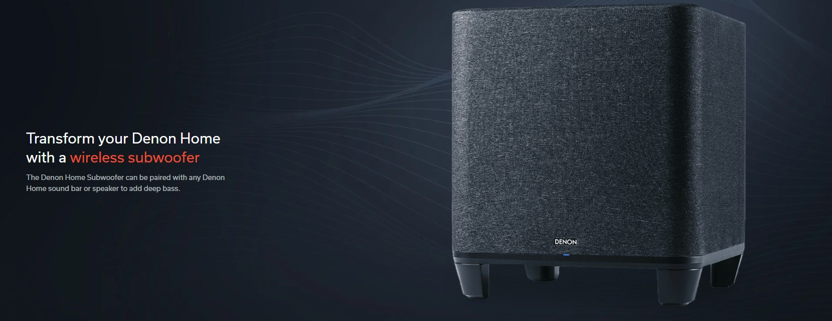 Denon Home Subwoofer 8" Wireless Home Subwoofer with HEOS